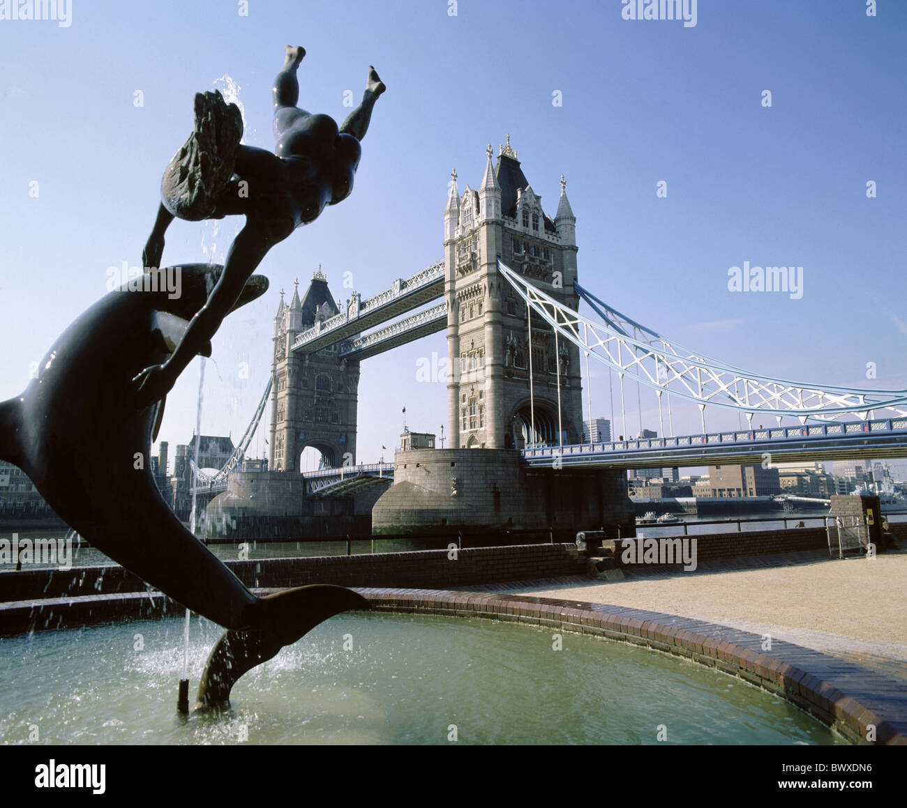 wells dolphin's sculpture England Great Britain Europe London Tower ...