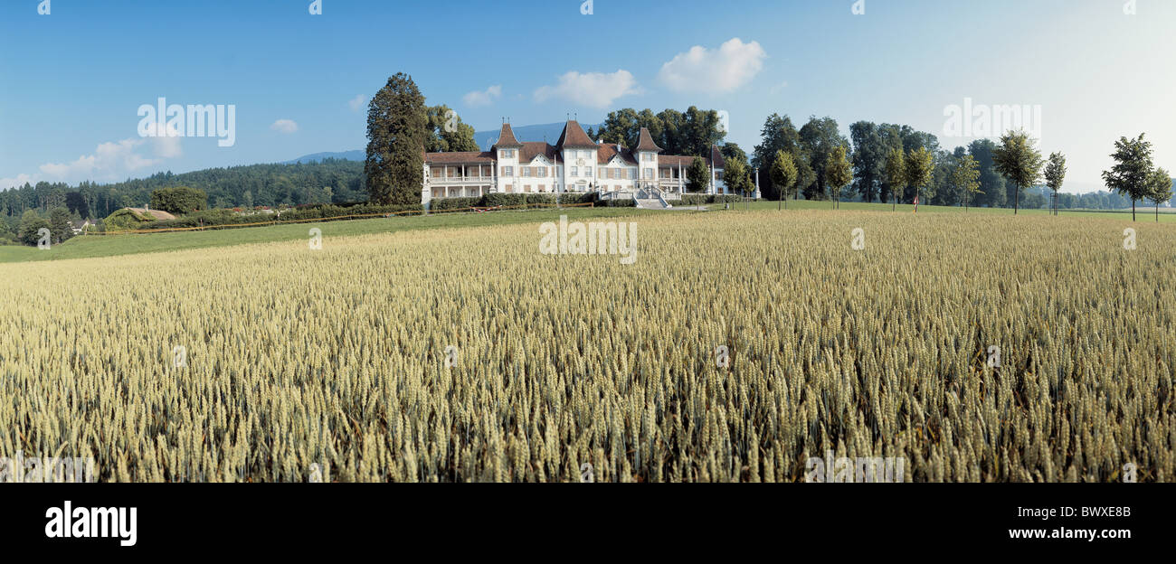 Switzerland Europe canton Solothurn castle Waldegg view facade ...