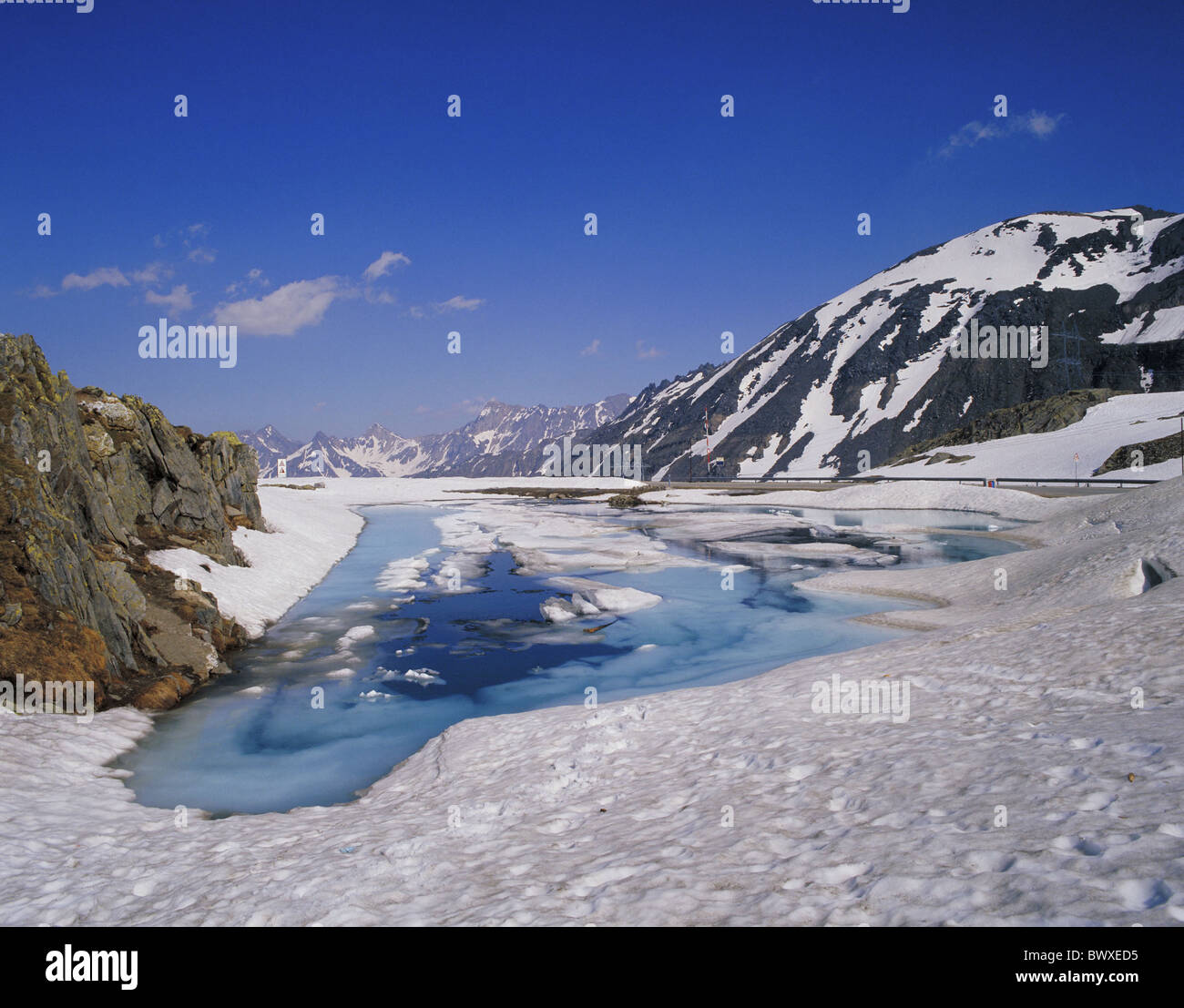 layer of ice Graubunden Grisons Nufenen panorama pass height ...