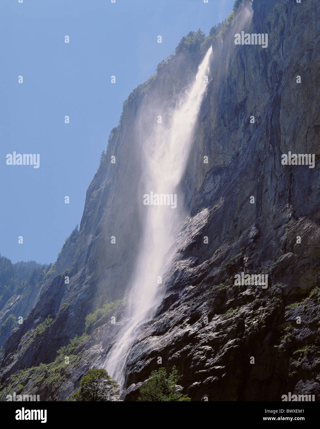 waterfall Bernese Oberland Lauterbrunnen dust brook falls waterfall ...