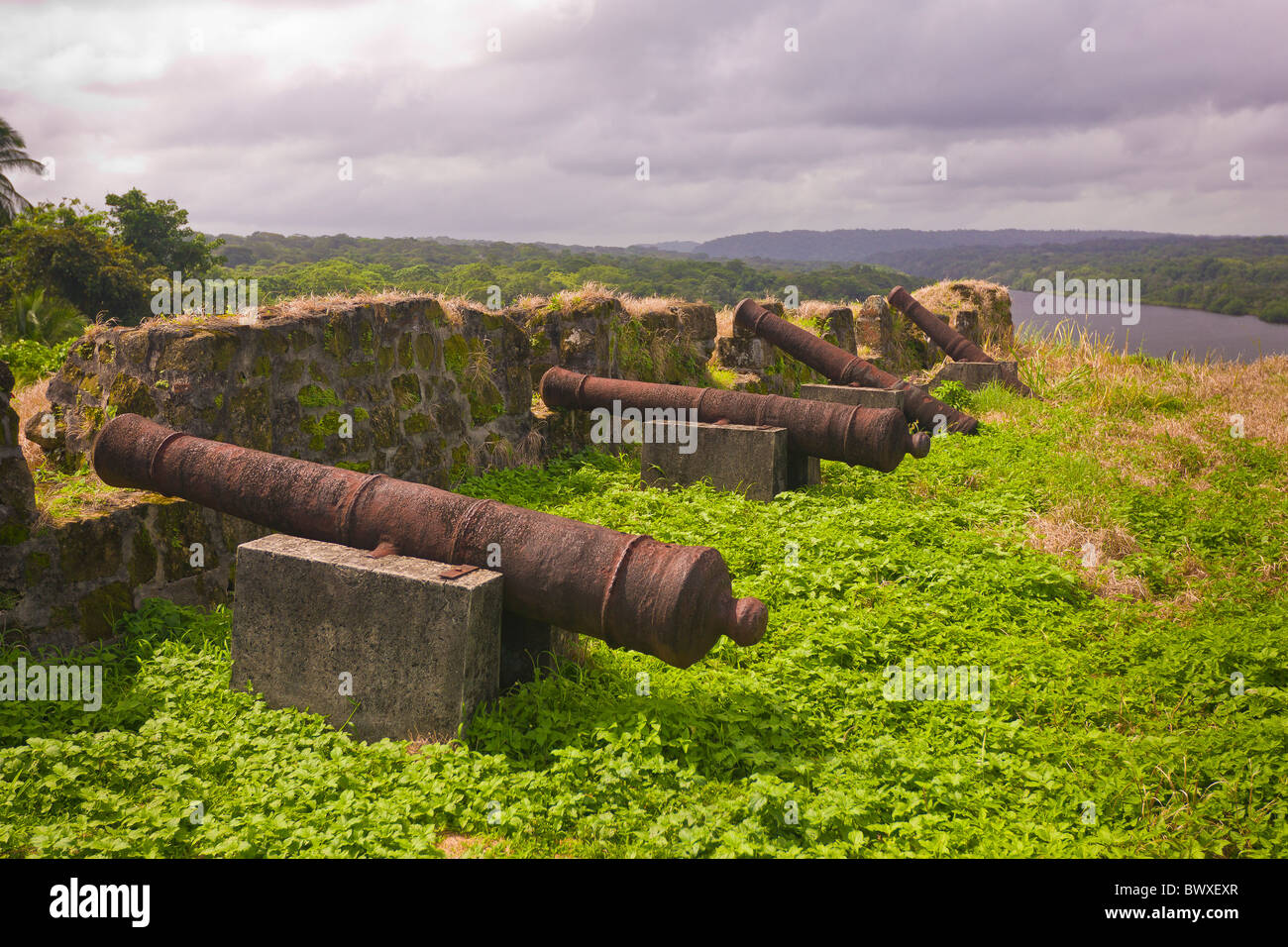 COLON, PANAMA - Fort San Lorenzo, a World Heritage site, at mouth of ...