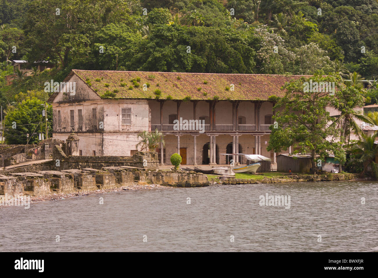PORTOBELO, PANAMA - Town hall at Fort of Jeronimo Stock Photo - Alamy