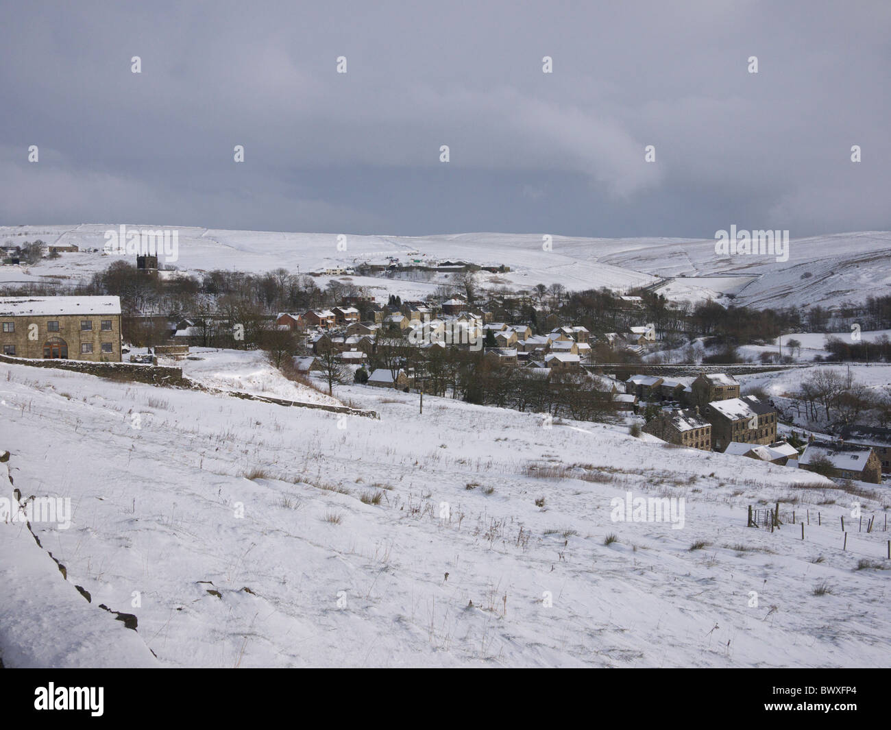 Denshaw village, Oldham, Lancashire, England, UK Stock Photo - Alamy