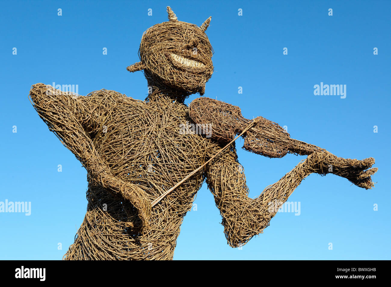 Wicker Sculpture At The Glastonbury Festival Somerset UK Europe Stock ...