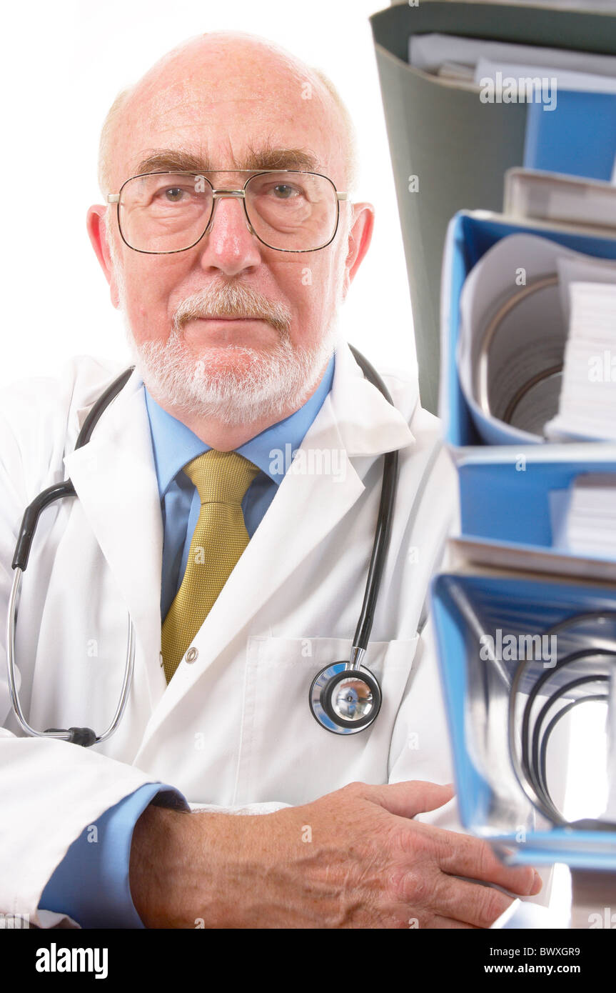 Doctor with his medical files Stock Photo - Alamy