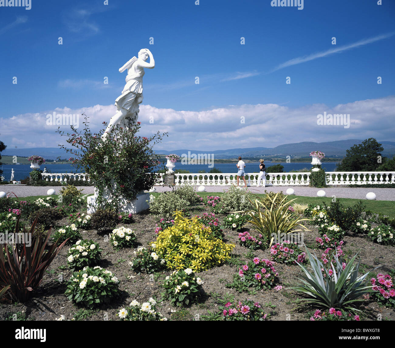 Bantry garden Ireland Europe Munster statue terrace Stock Photo - Alamy