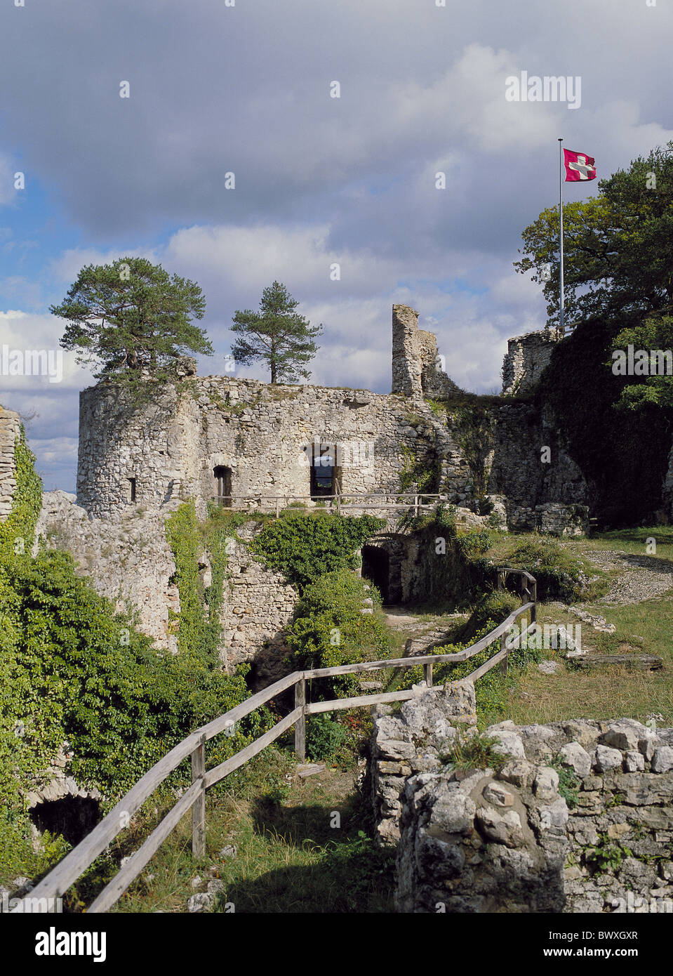 Switzerland Europe canton Solothurn castle ruins thorn corner castle ...