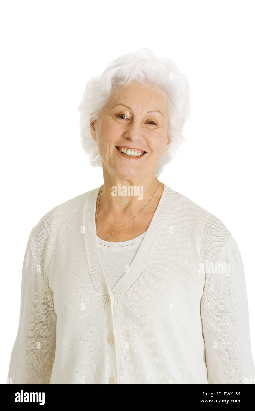 elderly woman smiling Stock Photo - Alamy