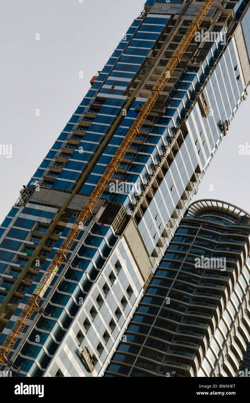 Office Block in Dubai Financial District Under Construction Stock Photo ...