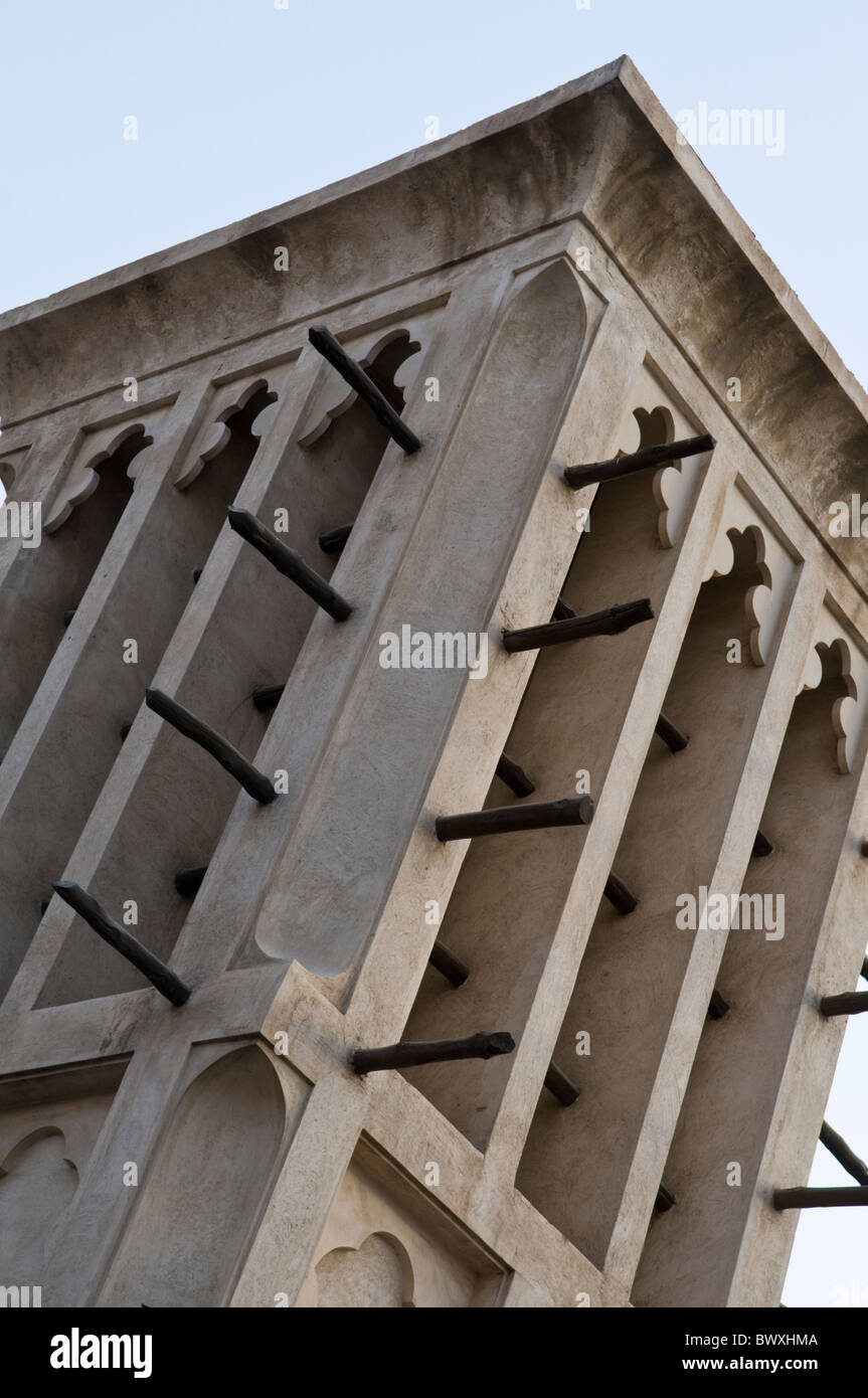 Detail of a Wind Tower or Windcatcher in Dubai, an architectural device ...