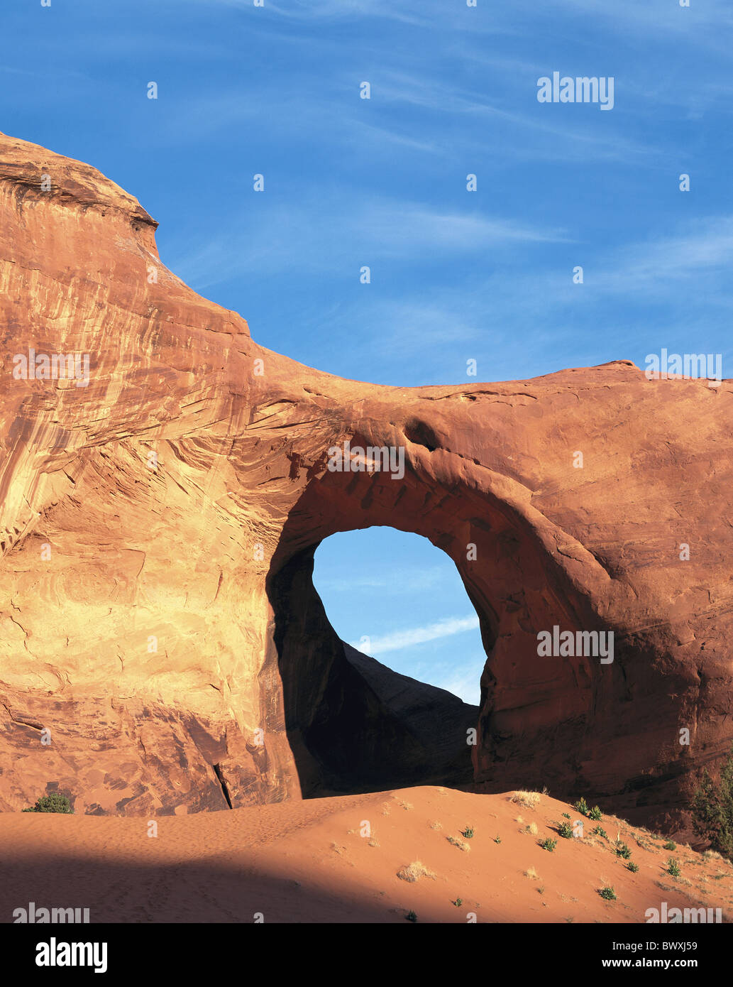 cliff curves cliff bridge monument Valley Navajo reserve USA America ...