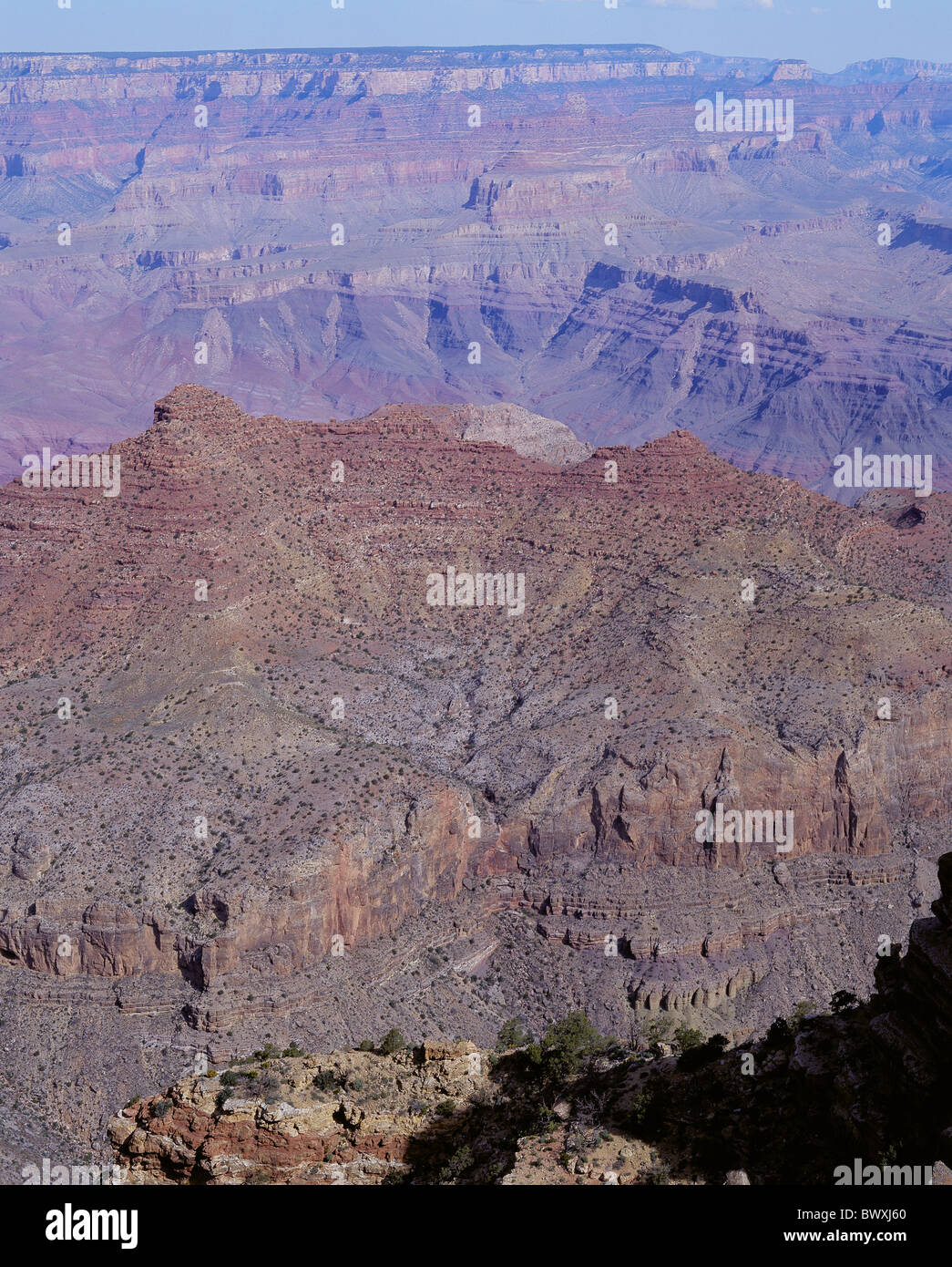 USA America North America Arizona Grand canyon overview Colorado gulch ...
