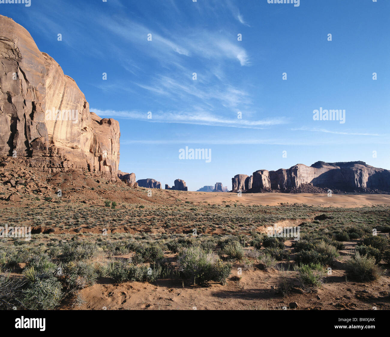cliff erosion monument Valley Navajo reserve steppe USA America North ...