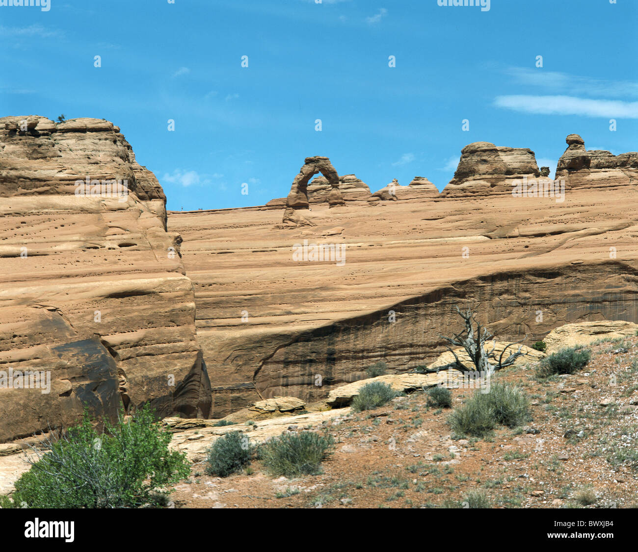 Arches park Delicate Arc rock cliff USA America North America Utah ...