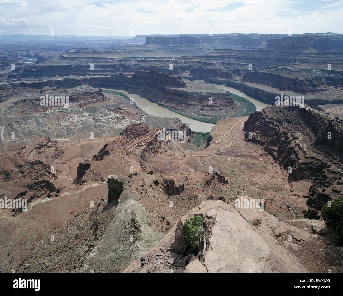 Colorado River Dead Horse Point rock cliff river loop national park USA ...