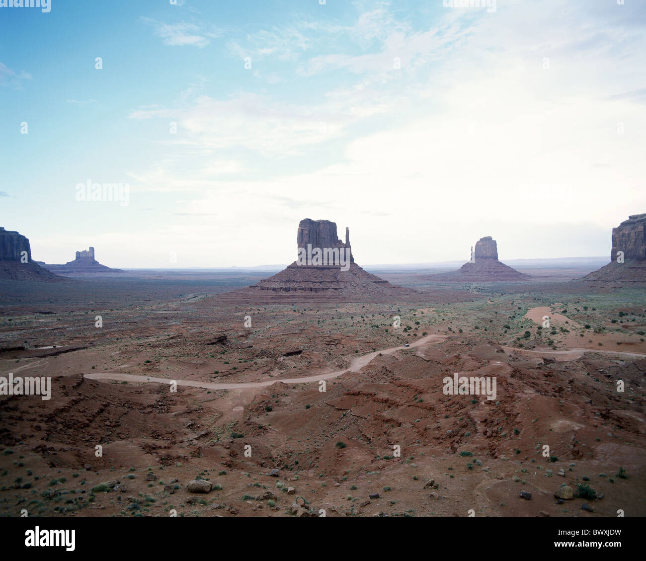Mesas monument Valley steppe USA America North America Utah ...