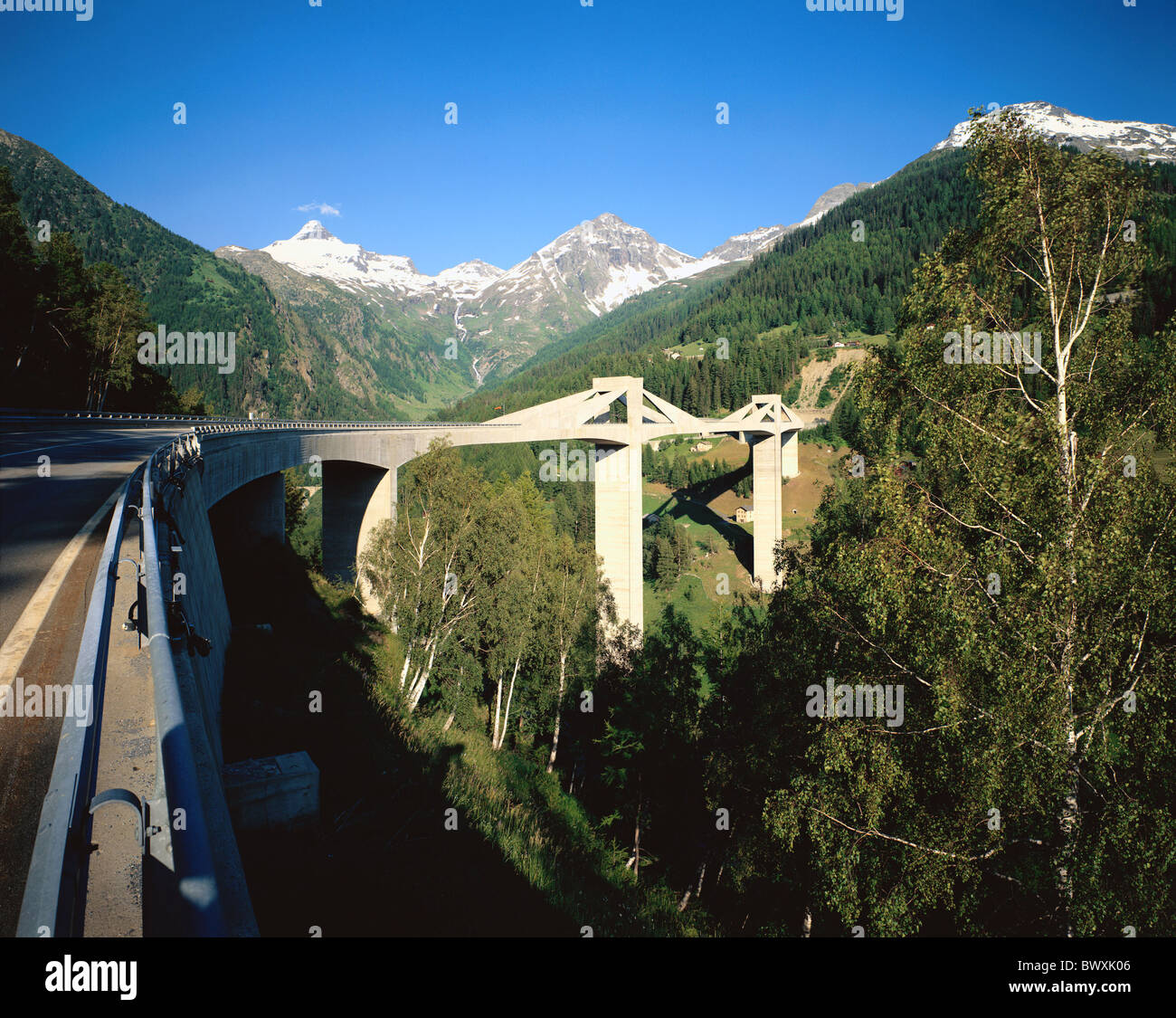 in Simplon bridge Gantertal bridge modern architecture Switzerland ...