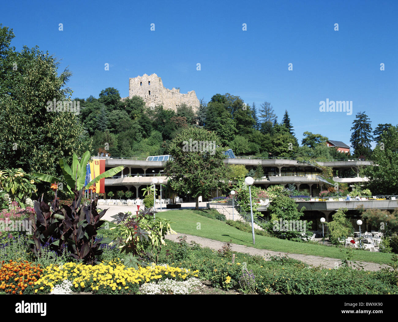 bathing hamlet castle Germany Europe garden health resort park ...