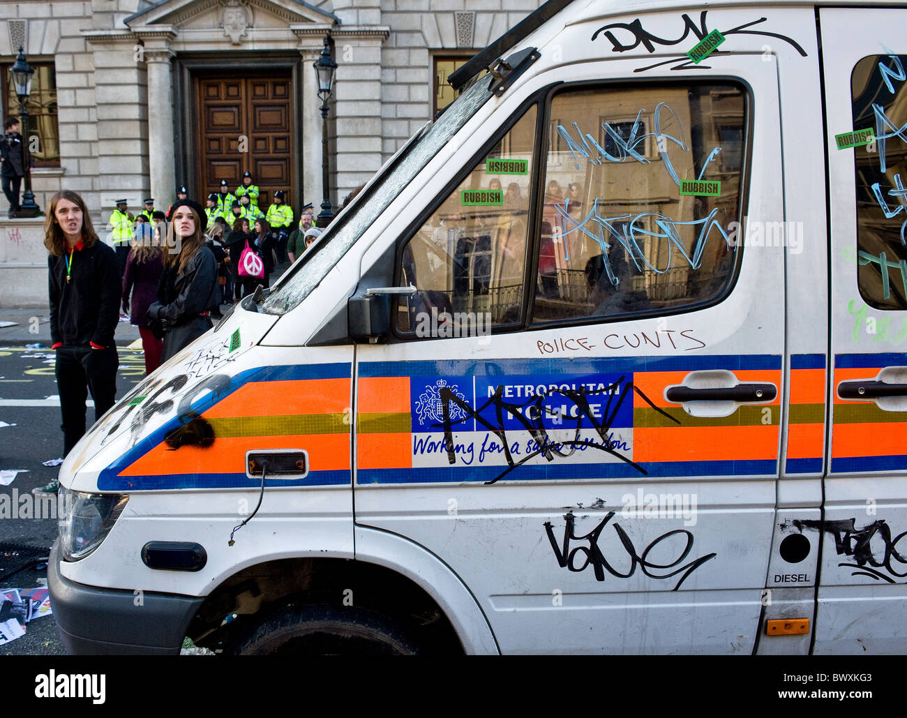 Wrecked vandalised destroyed graff hi-res stock photography and images ...