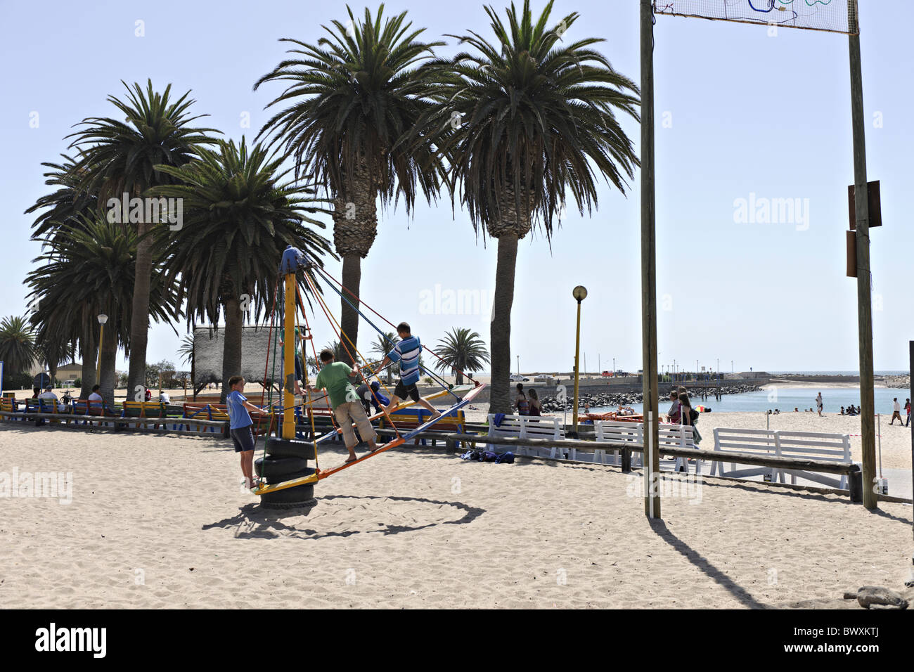 Playground Children playing, Swakopmund Namibia Stock Photo - Alamy