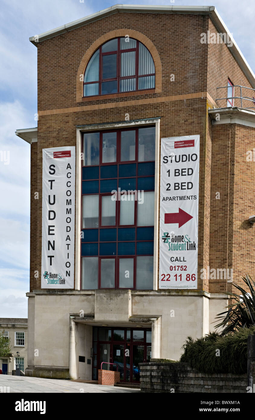 Advertisement for student accommodation in Plymouth, UK Stock Photo - Alamy