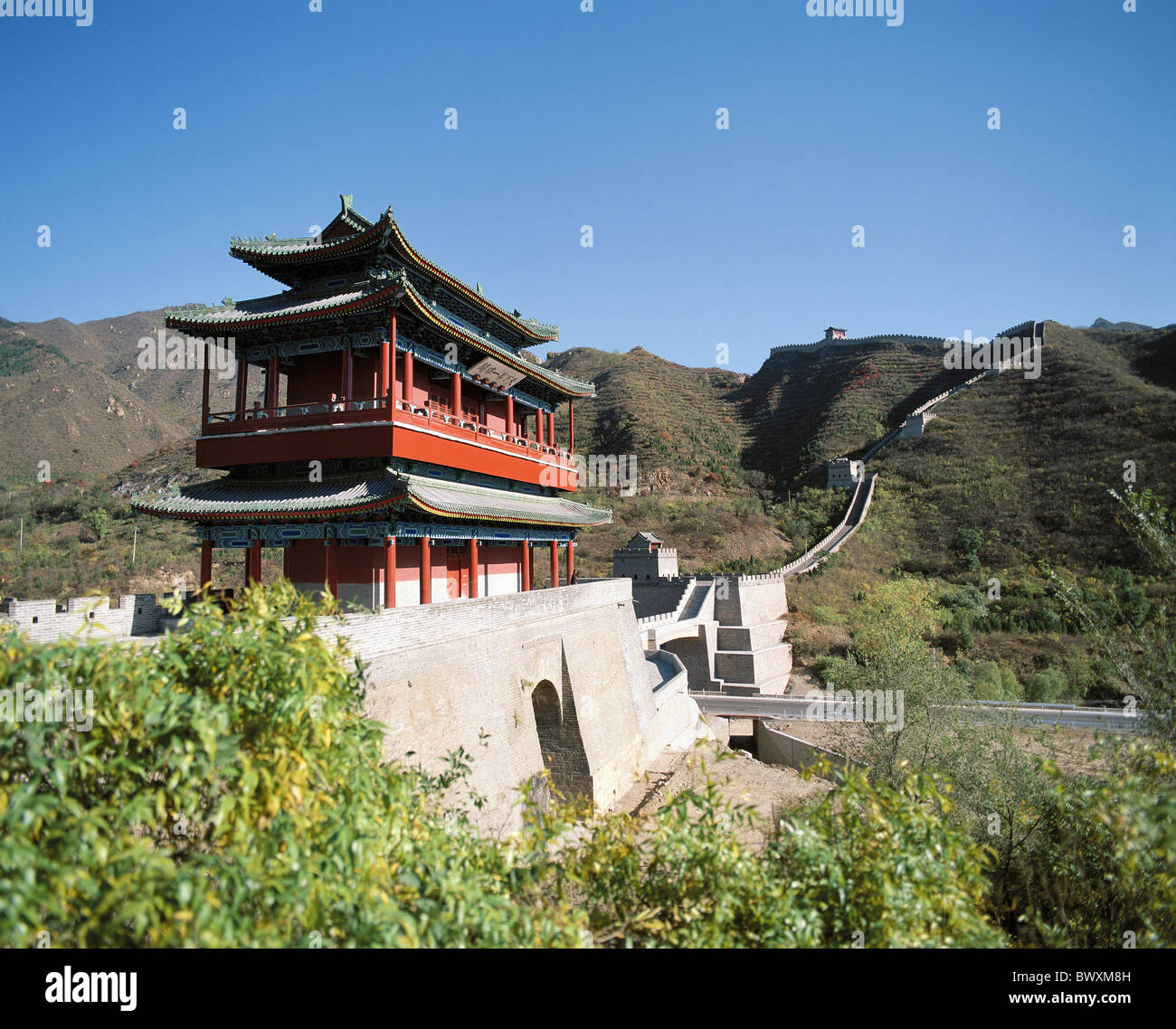 old near Badaling near Peking Beijing China Asia building construction ...