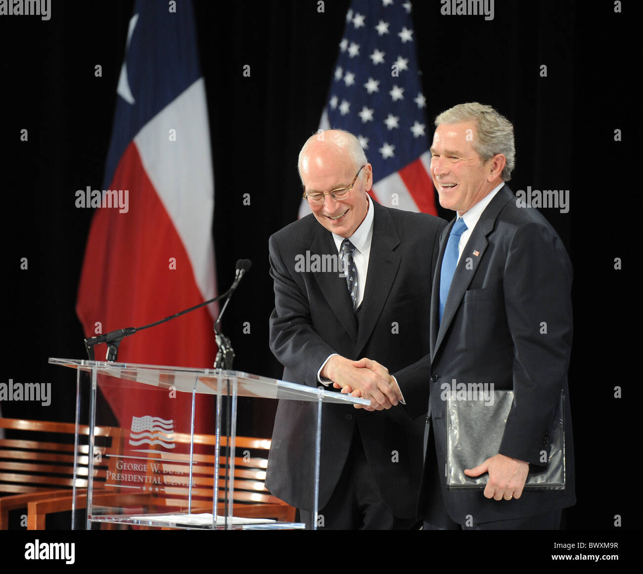 Former vice president Dick Cheney, former president George W. Bush at ...