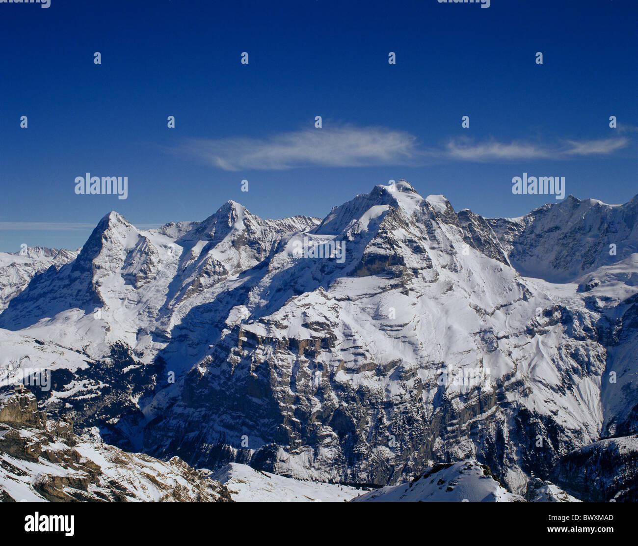 canton Bern Bernese Oberland mountains alpine Alps scenery Eiger ...