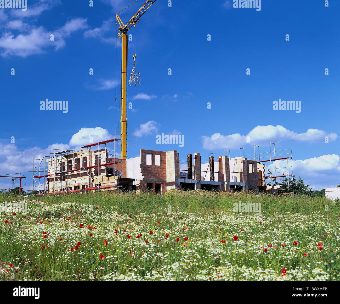 construction house construction apartment house shell outer walls ...