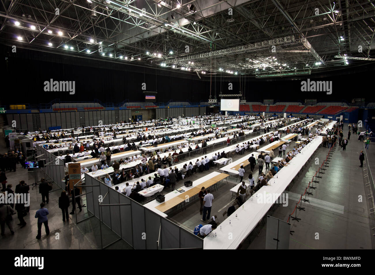 General election count 2010 held at the National Indoor Arena ...