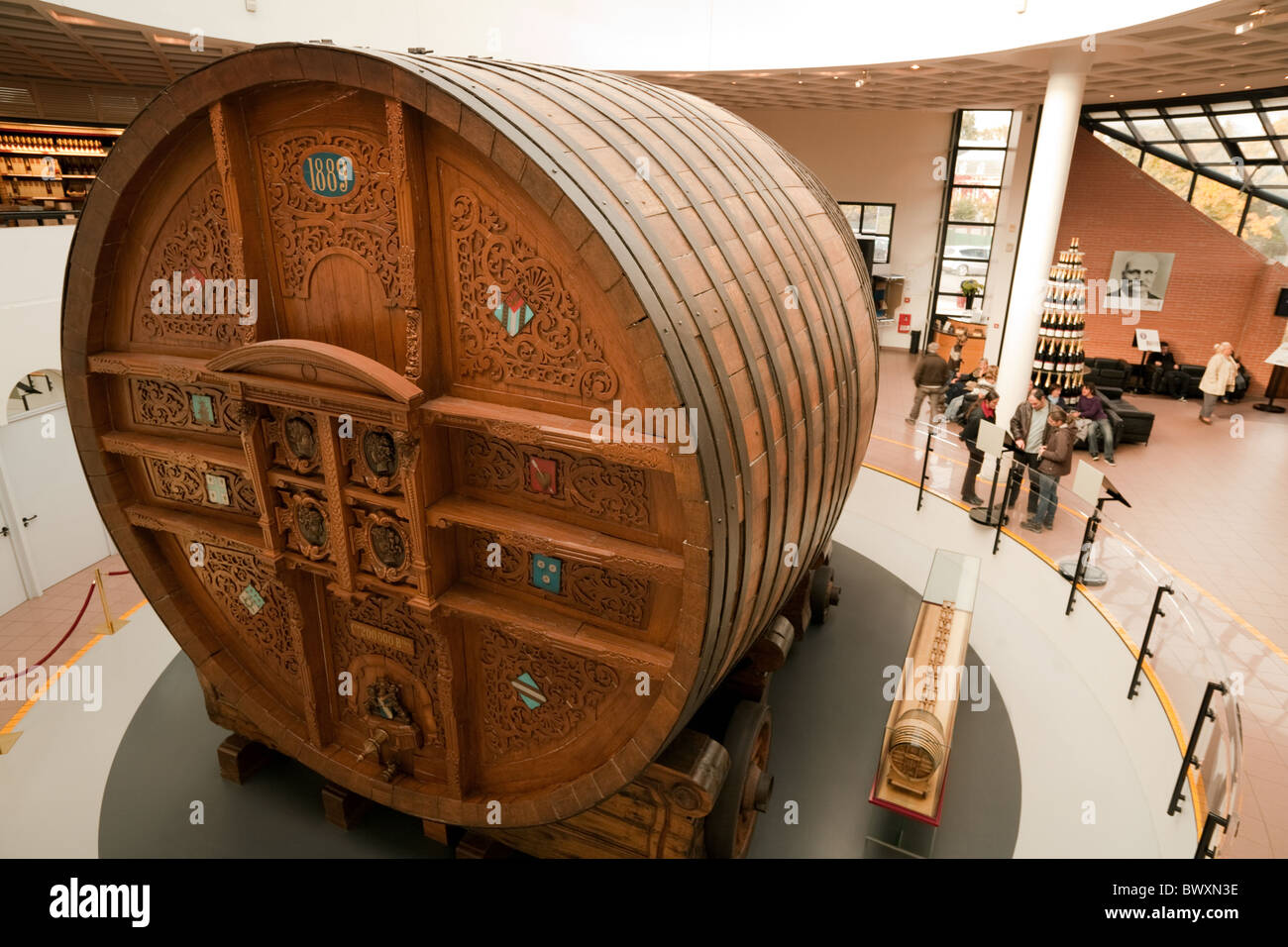 The Mercier champagne barrel which contained 200,000 bottles of Mercier ...