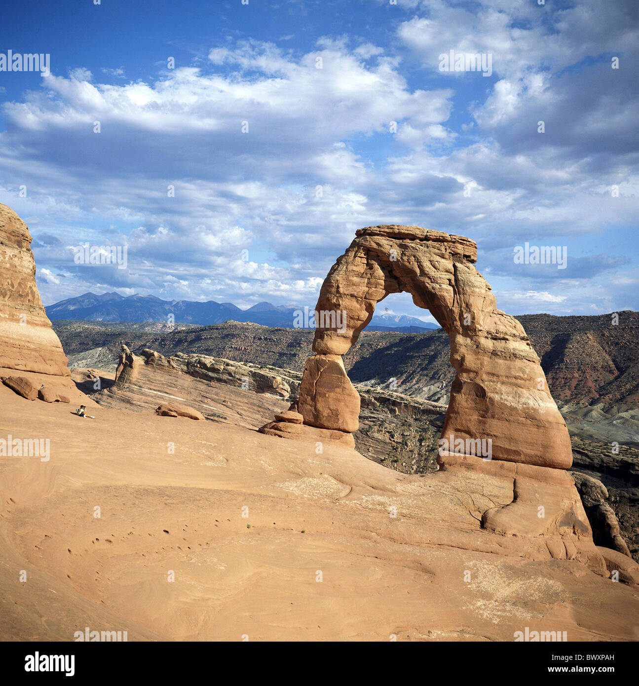 Delicate Arch national park Arches panorama sandstone formation group ...