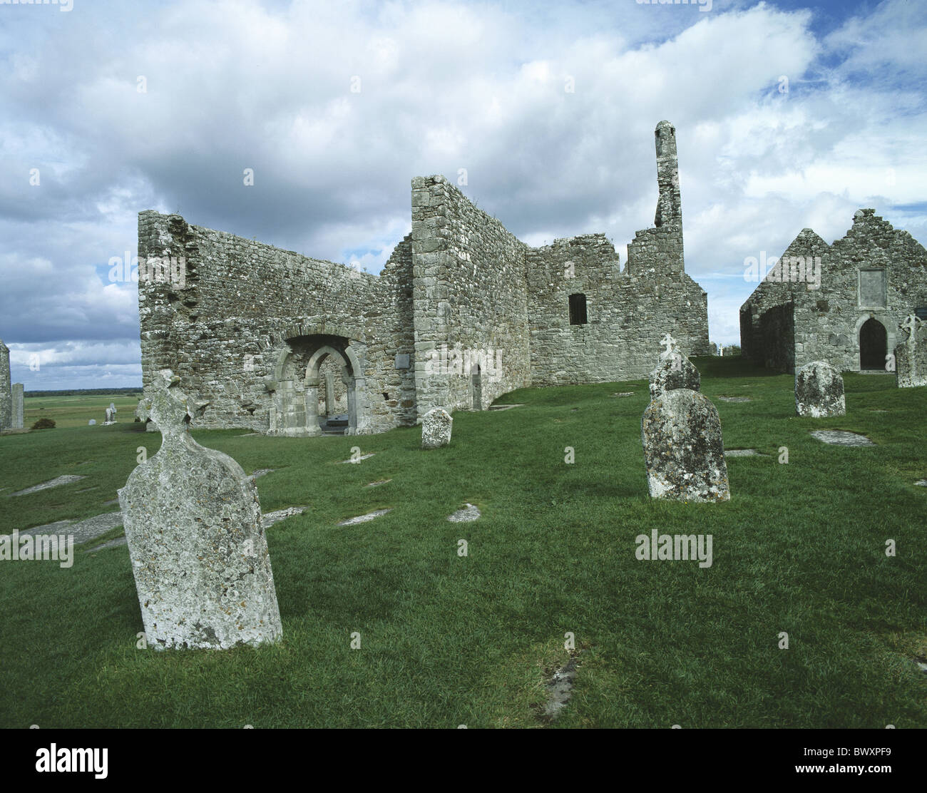 Clonmacnoise early-like a Christian Ireland Europe cloister ruins ...