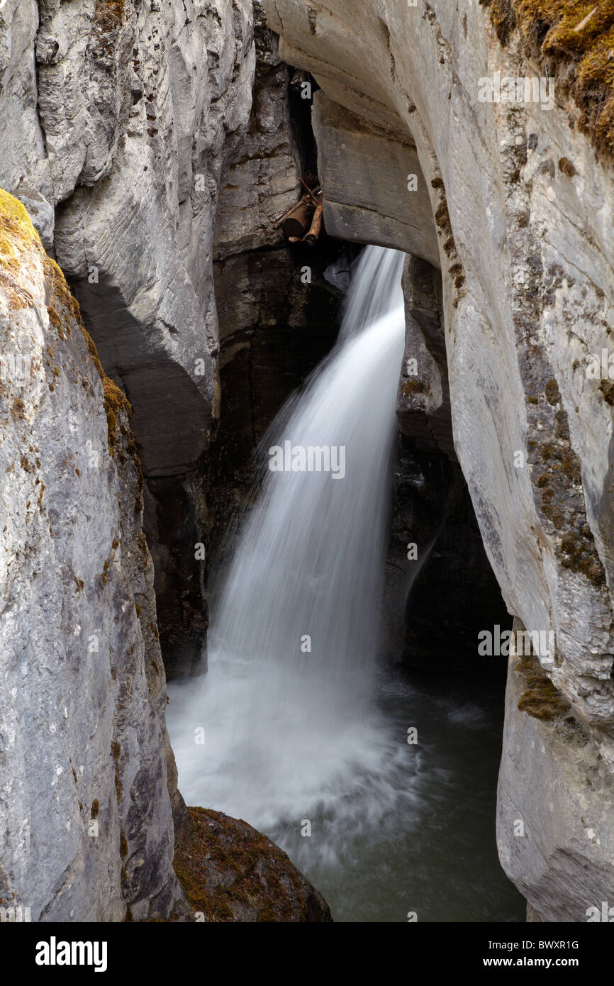 Waterfall, Maligne Canyon, Jasper National Park, Alberta, Canada Stock ...