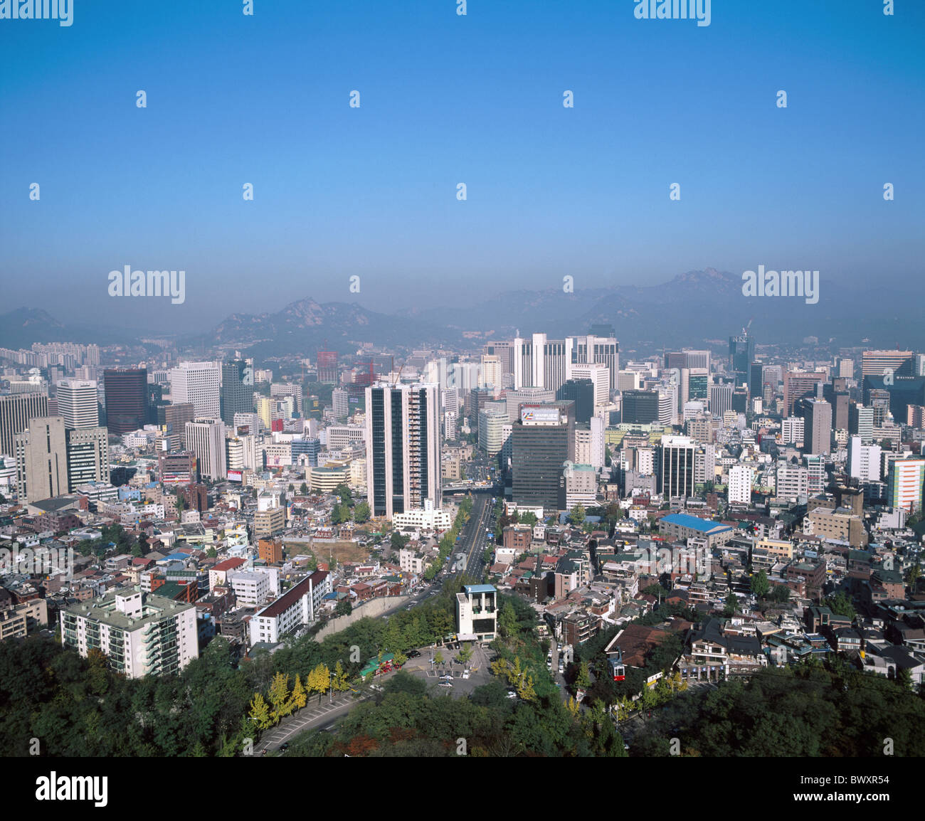 South Korea Korea Asia Seoul town city overview Stock Photo - Alamy