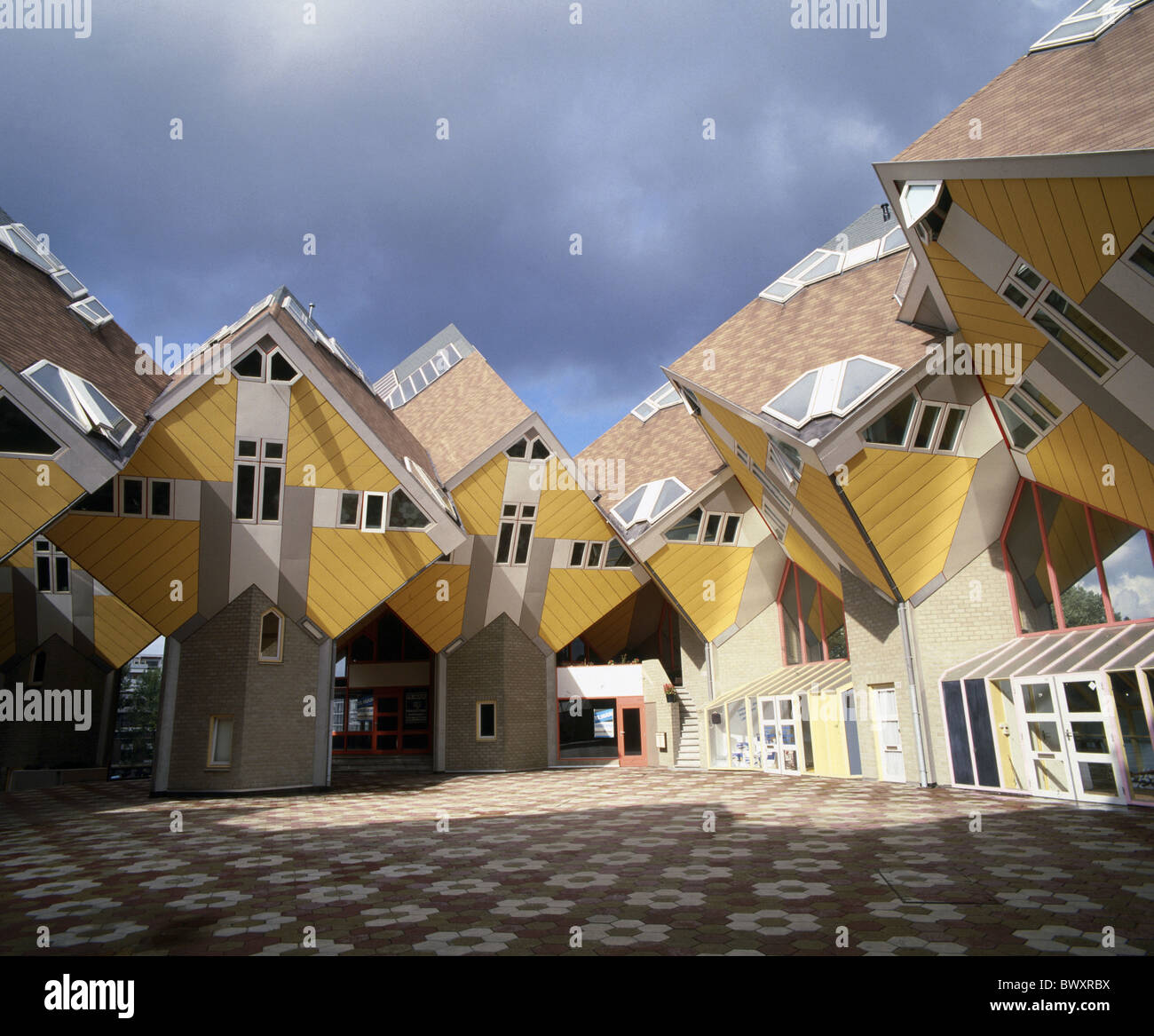 architecture triangles inner courtyard modern building construction ...
