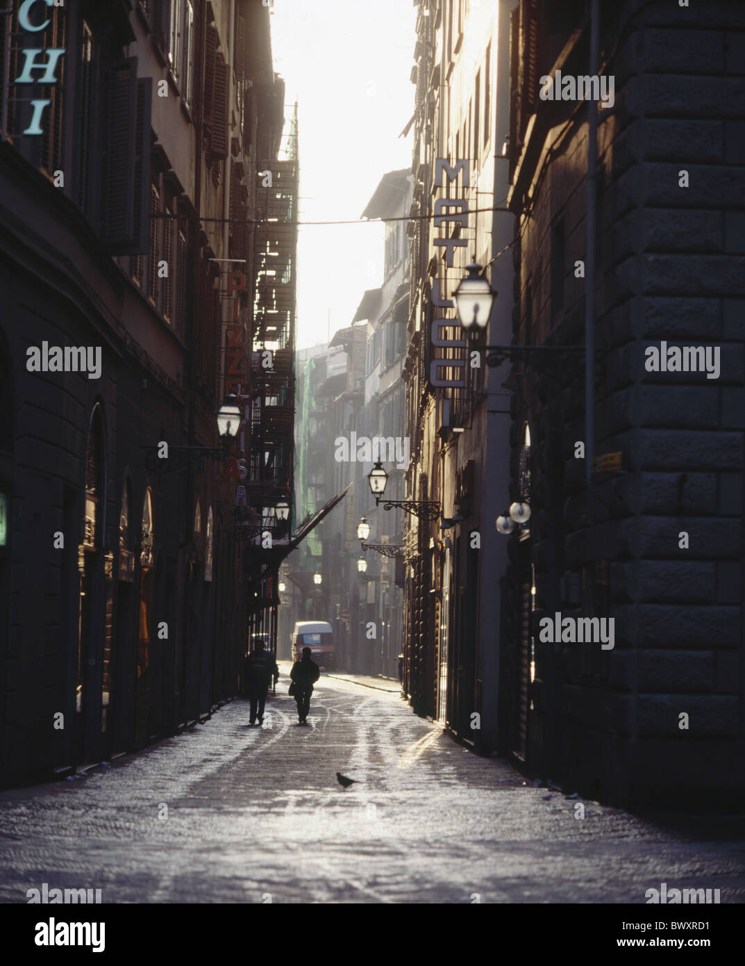 dusk twilight Florence lane Italy Europe Stasse Stock Photo - Alamy