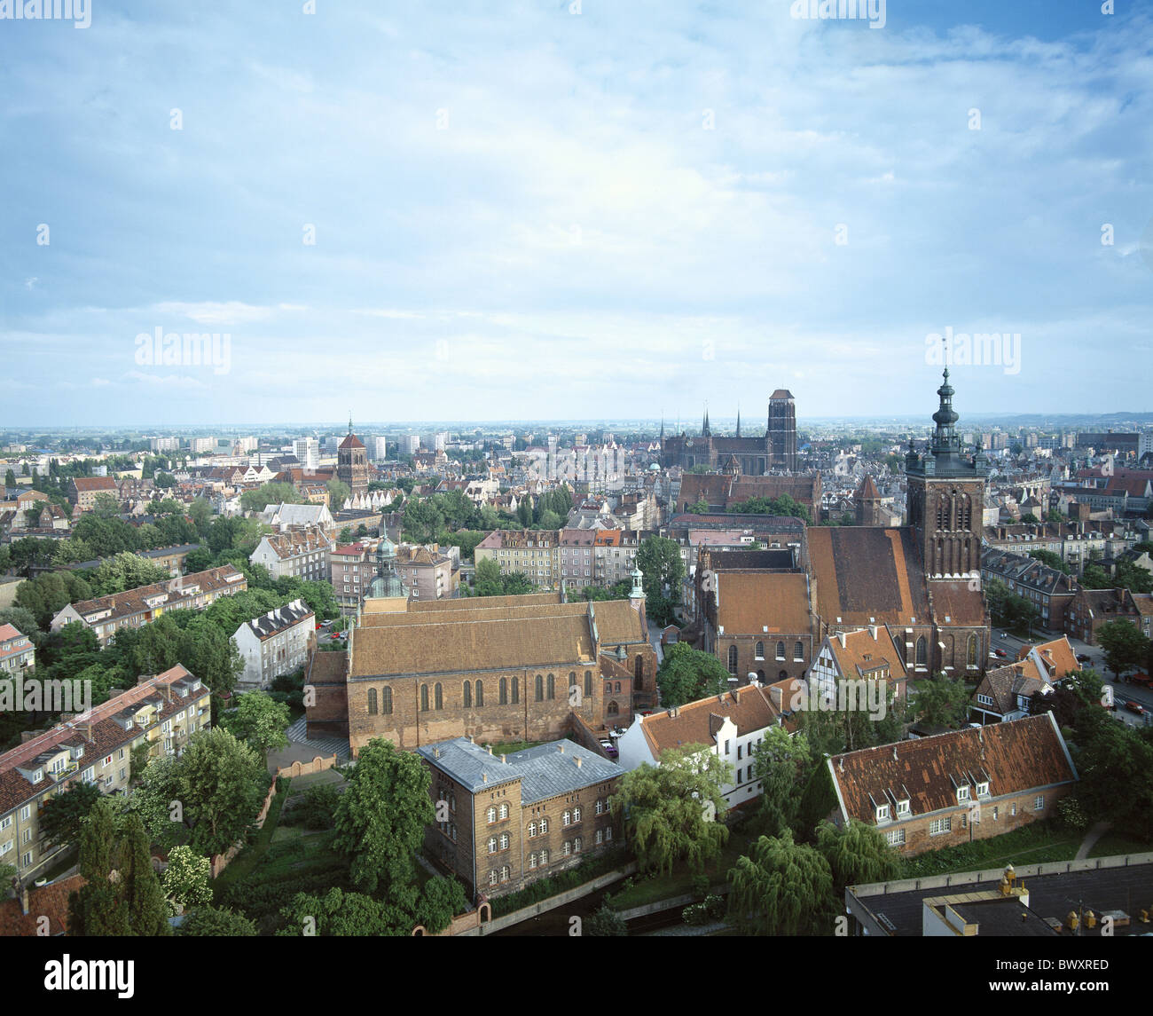 Gdansk Maria castle Maria church Poland overview Stock Photo - Alamy