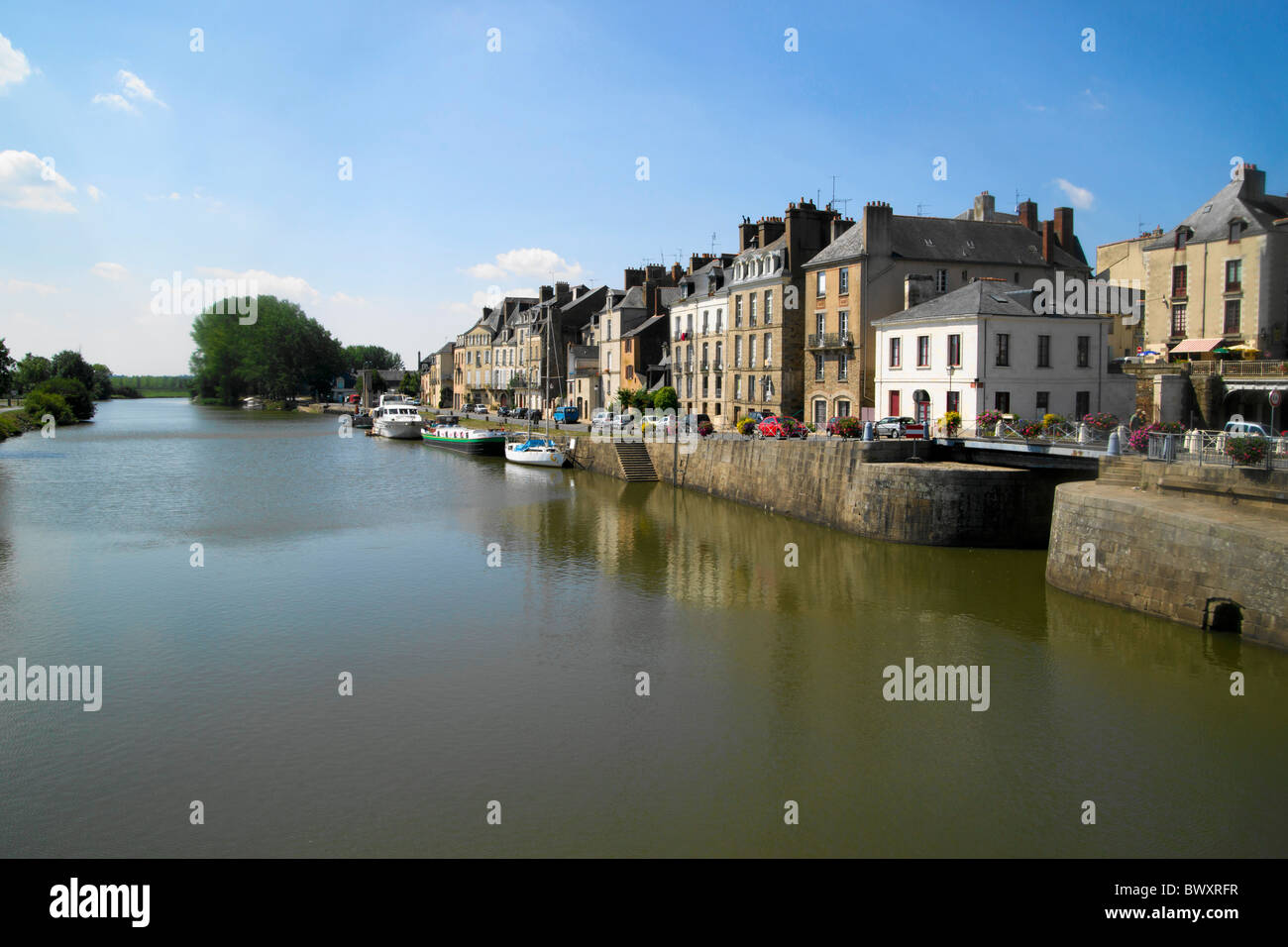 Redon formerly busy a sea port now a tourist route centre Stock Photo ...
