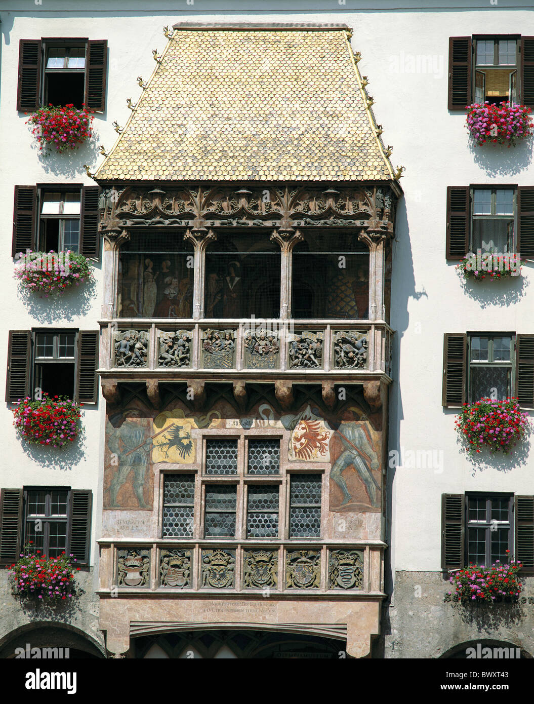 golden Dachl Innsbruck Austria Europe front view Stock Photo - Alamy