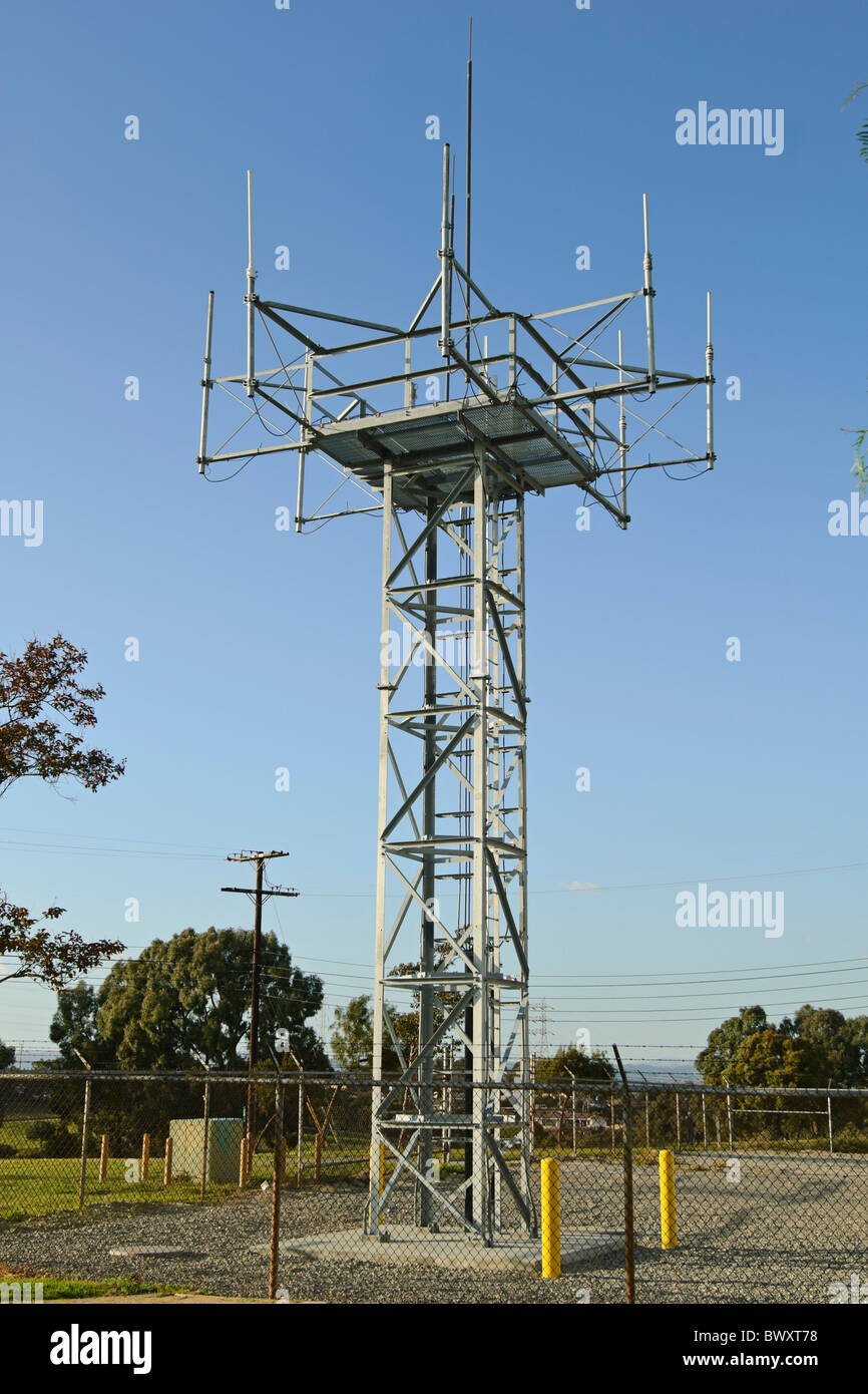 Large communication antenna tower Stock Photo - Alamy