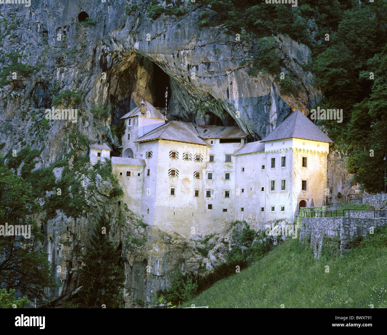 rock castle Predjama castle cave castle Slovenia Stock Photo - Alamy