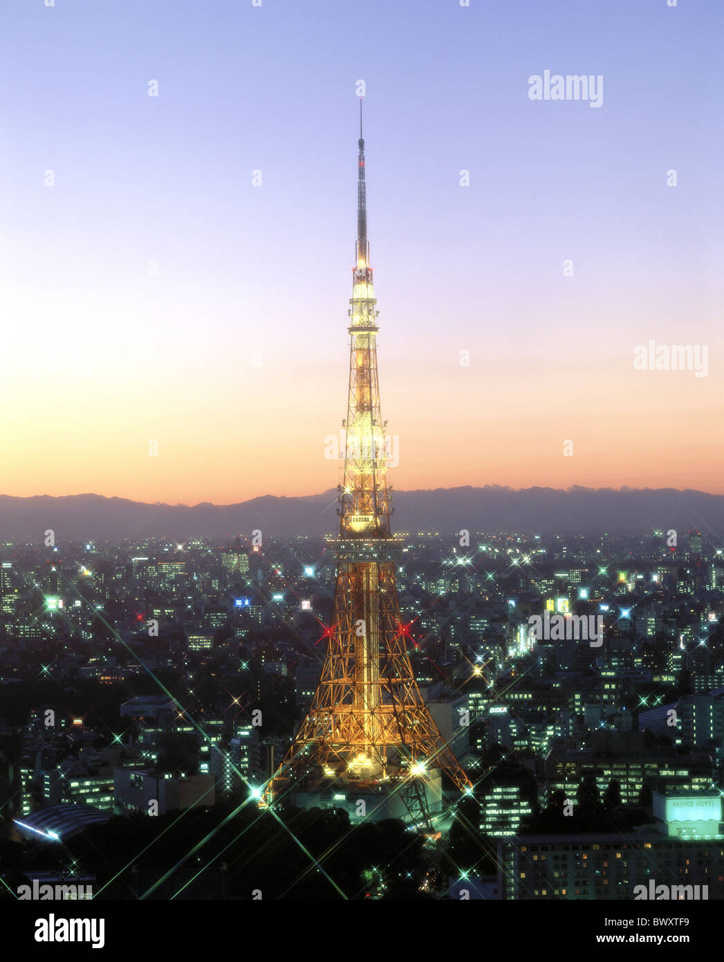 illuminated 10479587 dusk twilight Japan Asia at night Tokyo Tokyo ...