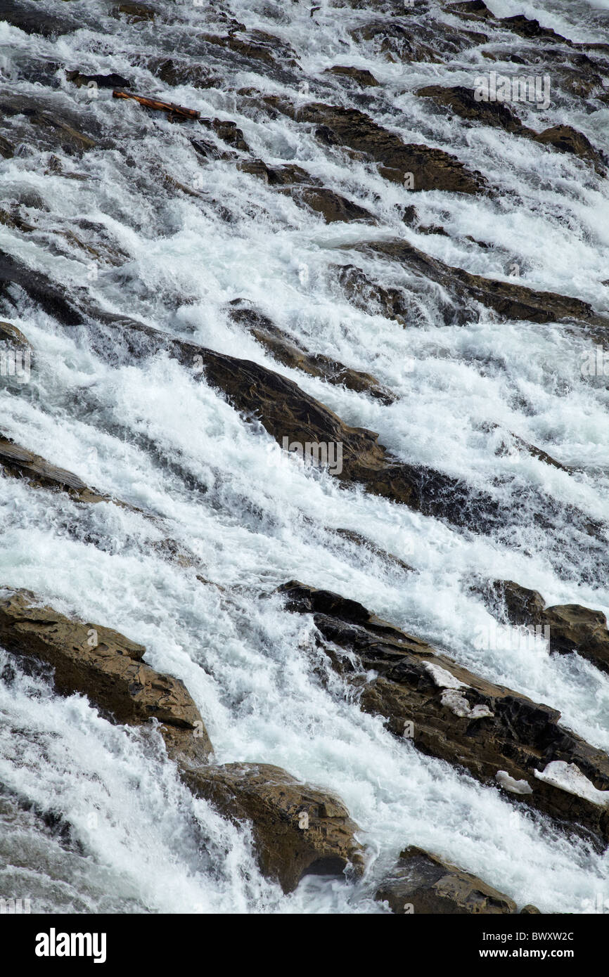 Bow Falls, Bow River, Banff, Banff National Park, Canadian Rockies, Alberta, Canada Stock Photo ...