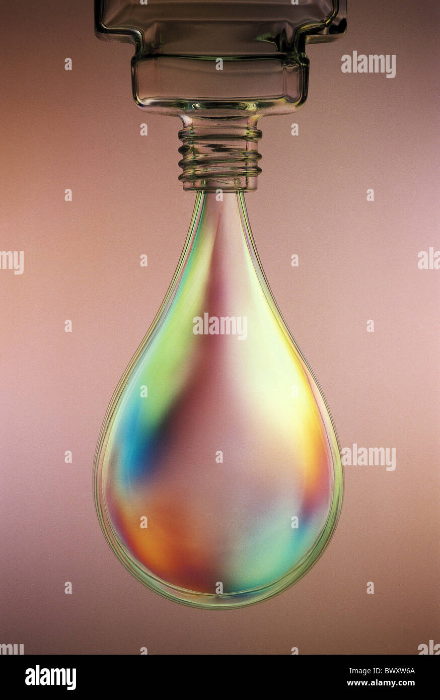 water soap drop bright colours gleam bottle studio Stock Photo - Alamy