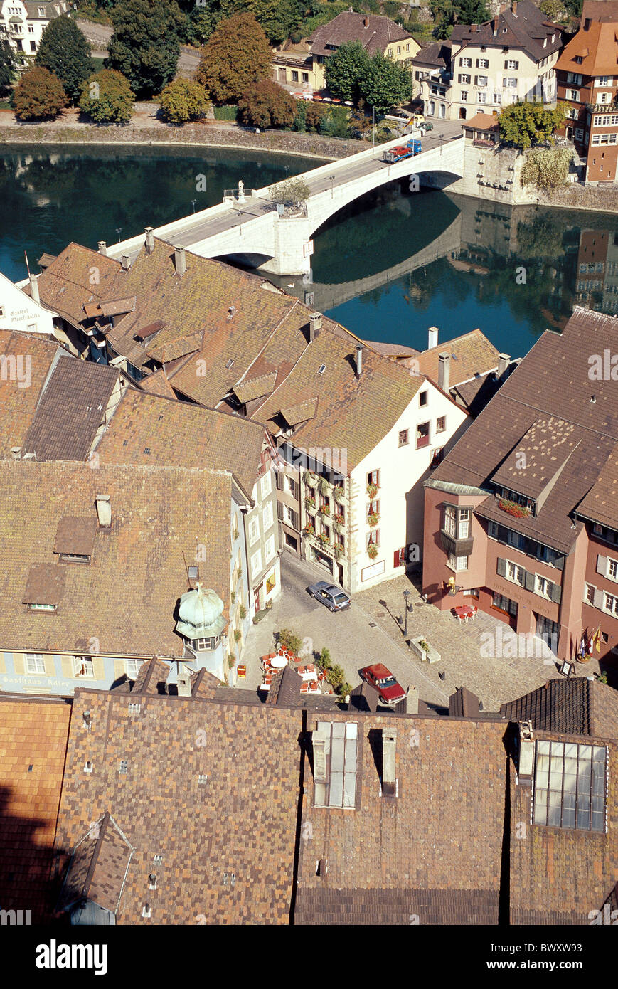 Switzerland Europe Aargau running castle overview detail houses homes ...
