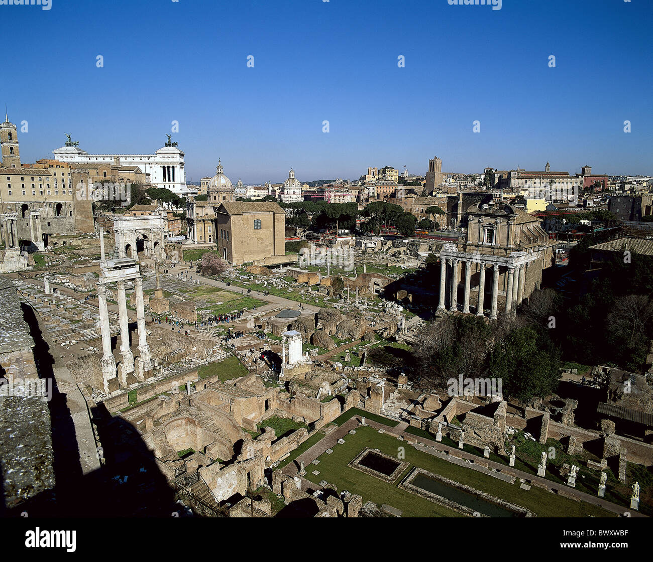 Ancient world antiquity forum Romanum Italy Europe Rome overview Roman ...