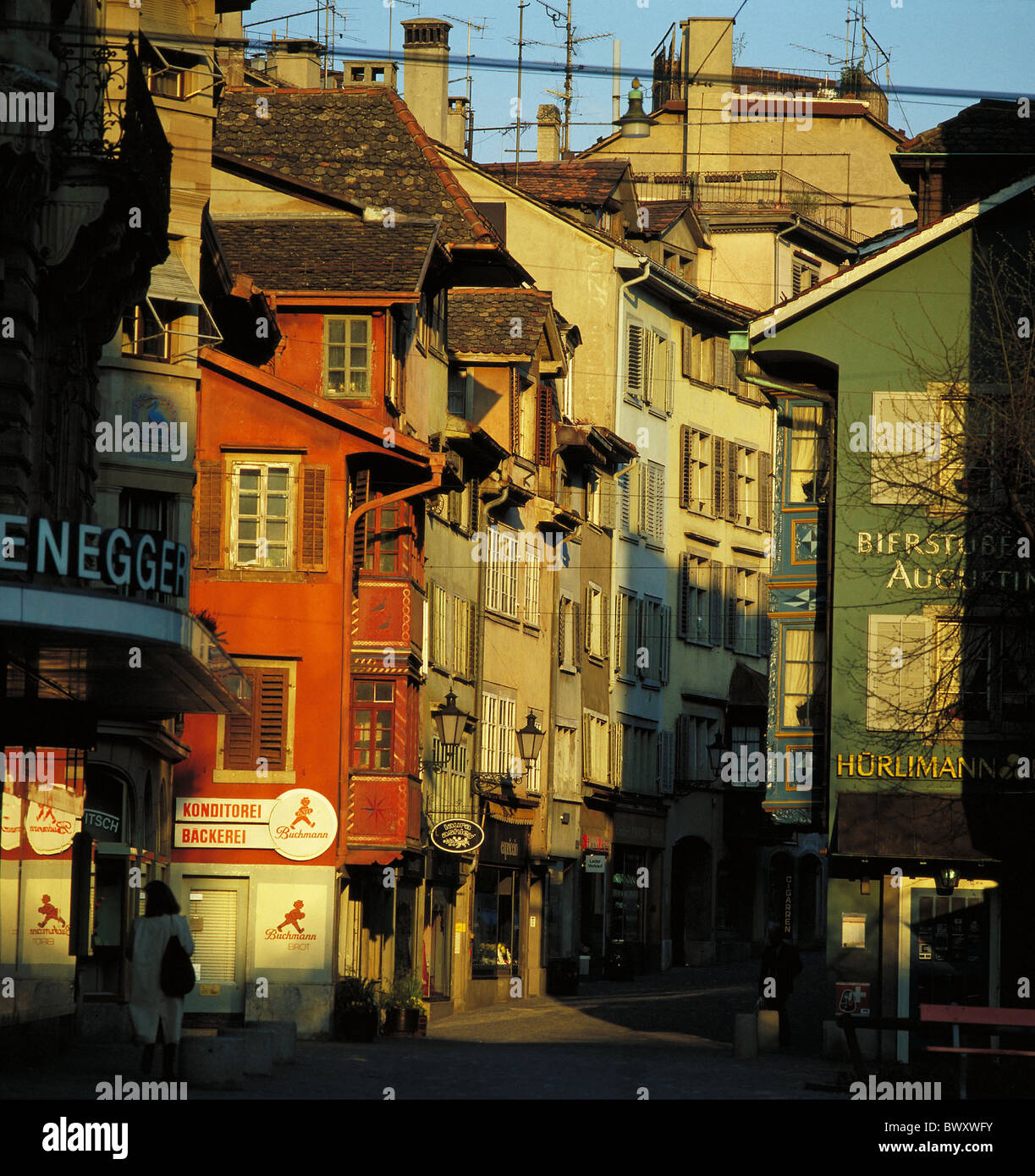 Augustinergasse Switzerland Europe town city Zurich Old Town Stock ...