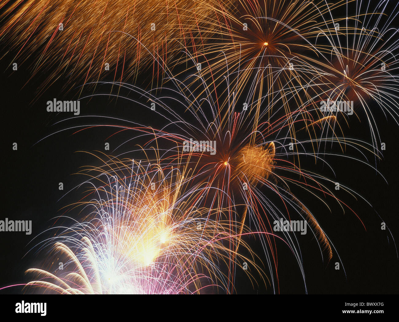 fireworks light effect colorful explosion party Stock Photo - Alamy