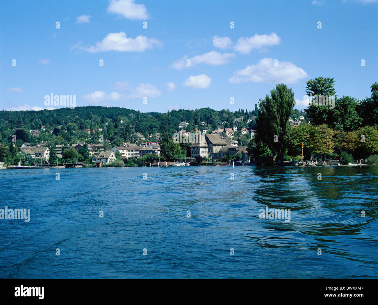 Gold Coast Kusnacht Zurich lake sea Switzerland Europe lake view canton ...